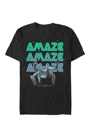 PROJECT HAIL MARY Amaze Rocky Short Sleeve Graphic T-shirt - Black