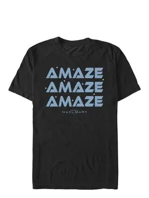 PROJECT HAIL MARY Amaze Quote Short Sleeve Graphic T-shirt - Black