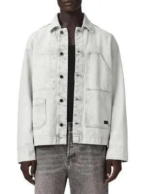 ALLSAINTS Denim Shacket - Bleached Grey