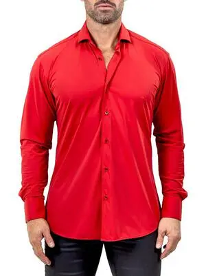 MACEOO Eins Marthy Contemporary Fit Button-up Shirt Red