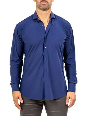 MACEOO Eins Marthy Contemporary Fit Button-up Shirt - Blue