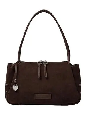 URBAN ORIGINALS Suede Shoulder Bag Chocolate