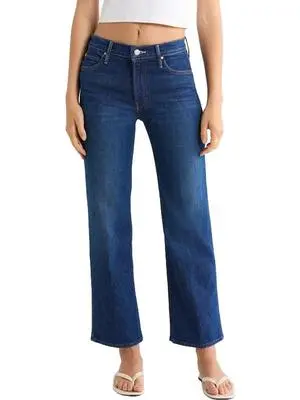 MOTHER MOTHER Lil' Kick It High-Waist Straight-Leg Jeans