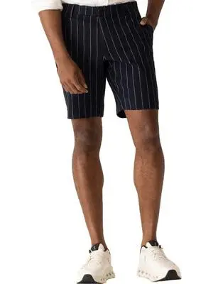 DEKE Hyperthread Linen Blend Bermuda Shorts - Navy