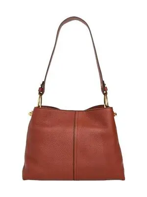 Strathberry Lana Leather Hobo Bag Walnut