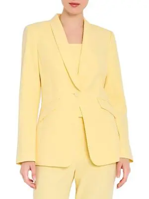TAHARI ASL Shawl Collar Button Blazer - Buttercup