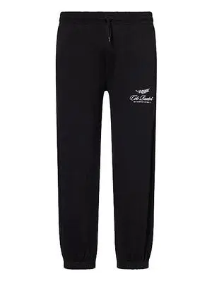 COLE BUXTON International Wide-leg Cotton Jogging Bottoms - Black