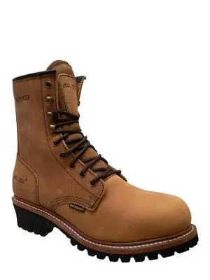 ADTEC 9" Waterproof Logger Boots - Brown