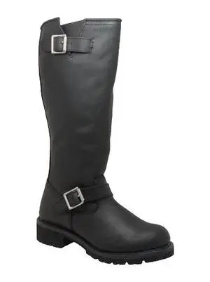 RIDETECS 16" Engineer Biker Boots - Black