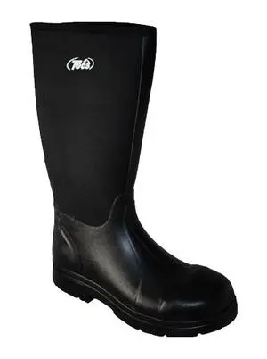 TECS 16" Cement Rubber Steel Toe Boots - Black