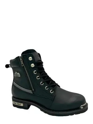 RIDETECS 6" Reflective Double Zipper Biker Boots