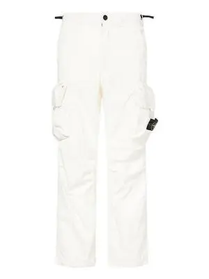 Stone Island Compass-Badge Ripstop Cargo Trousers Ivory