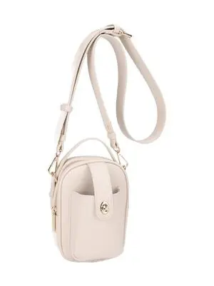 MALI + LILI Parker Faux Leather Crossbody Bone