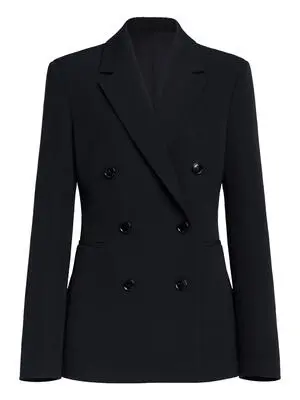 Alaïa Wool-blend Double-breasted Blazer - Black