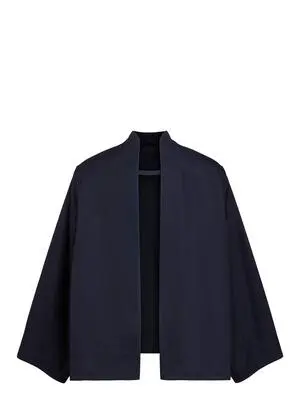 Alaïa Cotton-Satin Reverse Jacket Blue