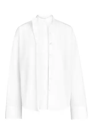 Alaïa Cotton Poplin Layered Shirt - White