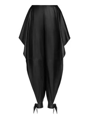 Alaïa Leather Open-leg Trousers - Black