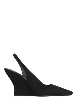 Alaïa Suede Wedge Slingback Heels - Clear