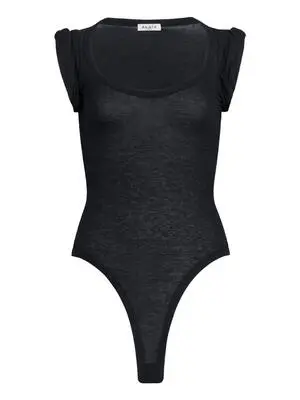 Alaïa Ribbed Bodysuit - Clear