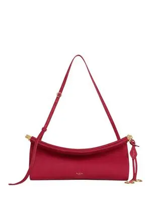 Alaïa Medium Le Click East West Nubuck Shoulder Bag - Red
