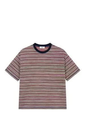 STUDIO TOMBOY Horizontal-stripe T-shirt - Red