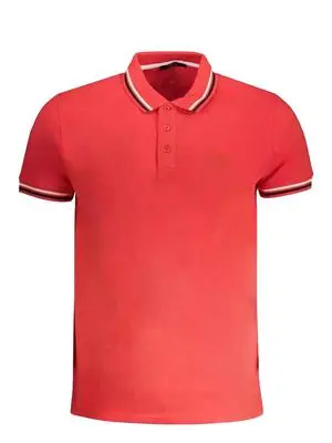 Roberto Cavalli Tipping-detail Cotton Polo Shirt - Red