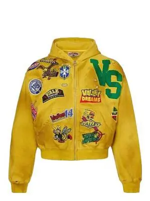VALE FOREVER Embroidered Zip-up Top - Multicolor