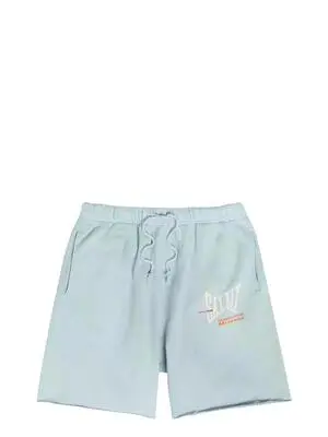 Saint Laurent Logo-print Track Shorts - Blue