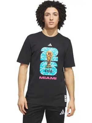 Adidas Fifa World Cup 26™ Host City Miami Graphic T-shirt - Black