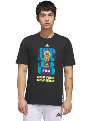 Adidas Fifa World Cup 26™ Host City New York New Jersey Graphic T-shirt - Black