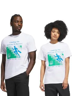 Adidas Skateboarding Stairs Corpo Solutions Graphic T-shirt - White