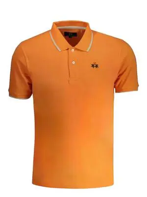 LA MARTINA Logo-embroidered Cotton Polo Shirt - Orange