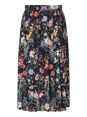 Gucci Printed Silk Midi Skirt - Multi