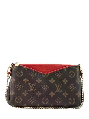 LOUIS VUITTON Pallas Monogram Canvas Clutch - Brown