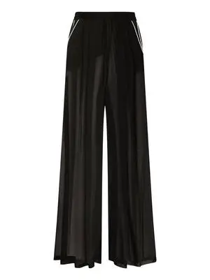 Dolce & Gabbana Chiffon Trousers - Black