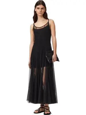 ALLSAINTS Harmonia Slim Fit 2-in-1 Dress - Black