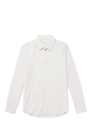 Folk Checked Cotton-blend Seersucker Shirt - Gray