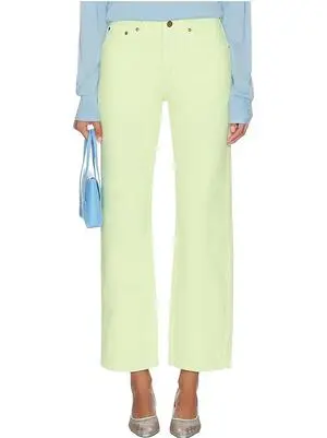Renggli Straight Jean In Yellow - Key Lime