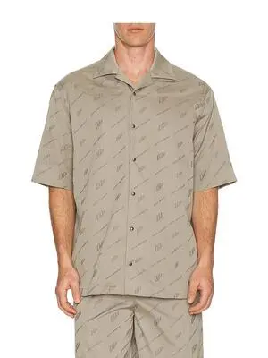 Off-White Off-white Jacquard Bowling Shirt In Neutral. Stone