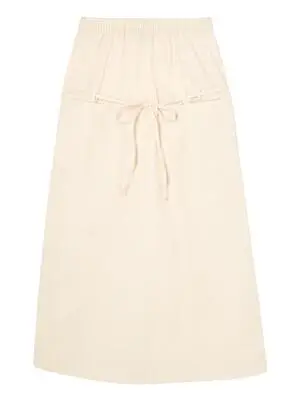 DEIJI STUDIOS Loop Organic Cotton Midi Skirt - Neutrals