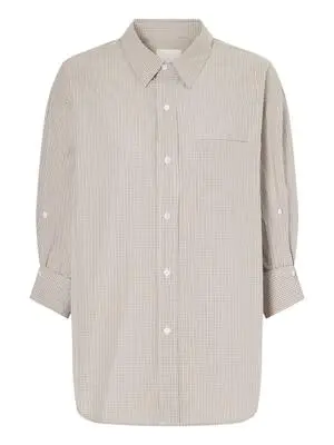 Citizens Of Humanity Citizens Of Humanity Kayla Checked Cotton-Poplin Shirt Beige