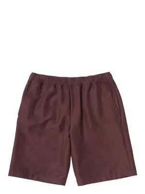 VOWELS Dry-Touch Wool Easy Shorts Brown