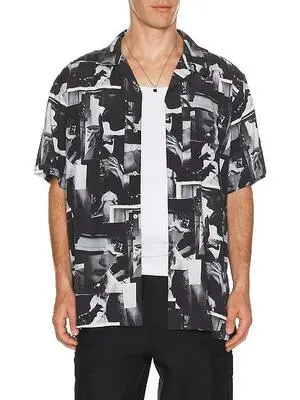 VOWELS Printed Still Shirt - Black