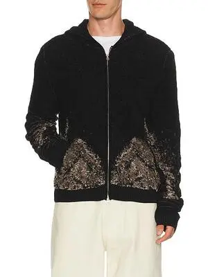 ISA BOULDER Loopfront Hoodie Black Rust