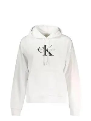 Calvin Klein Core Logo-Print Hoodie White