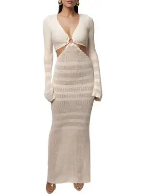 JLUXLABEL Blossom Haven Maxi Dress Ivory