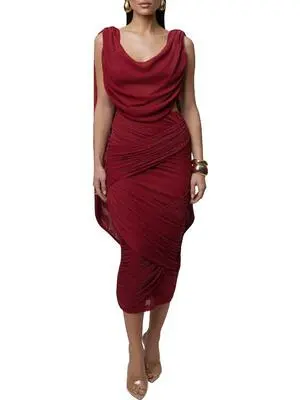 JLUXLABEL Sparkle Lurex Mesh Skirt Set