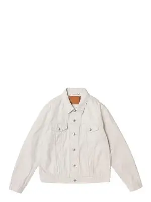 VOWELS Classic Trucker Denim Jacket Ivory