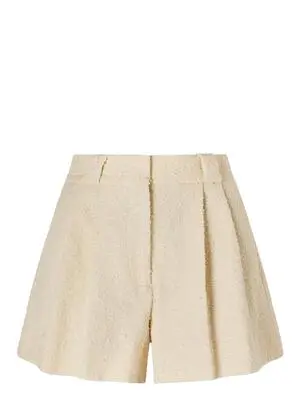 BLAZÉ MILANO Orinda Cotton-blend Tweed Shorts - Neutrals