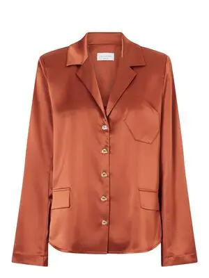 VIOLANTE NESSI Joli Satin Blouse - Orange